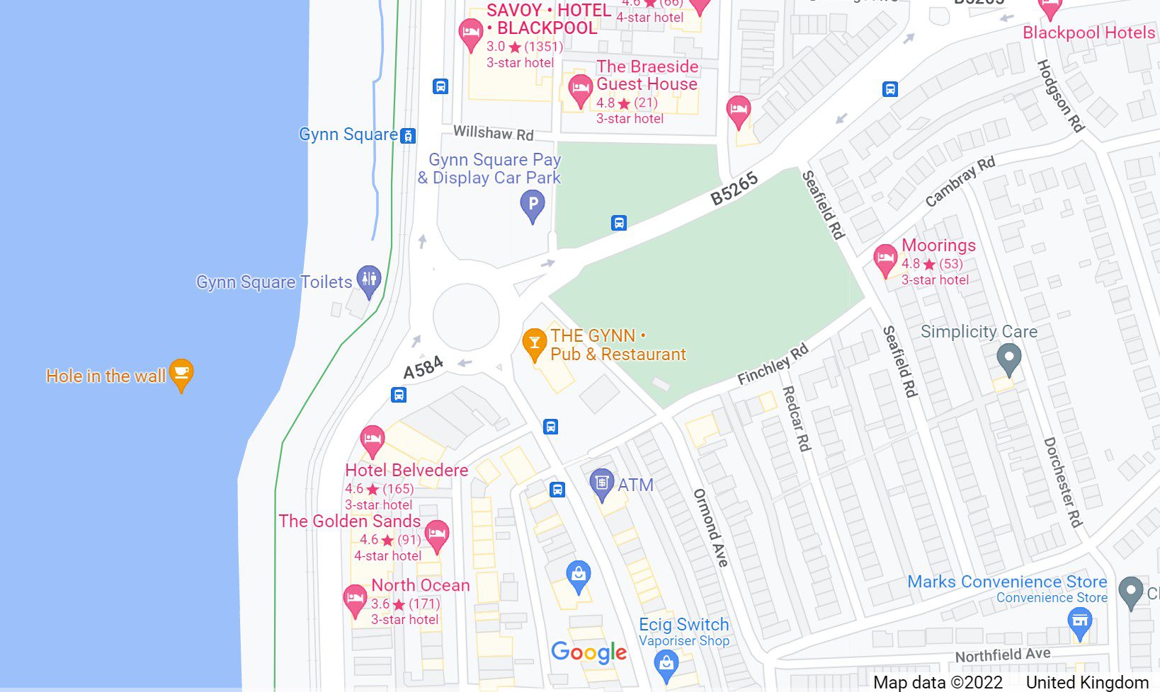 Hotels in Blackpool - Gynn Square • Live Blackpool